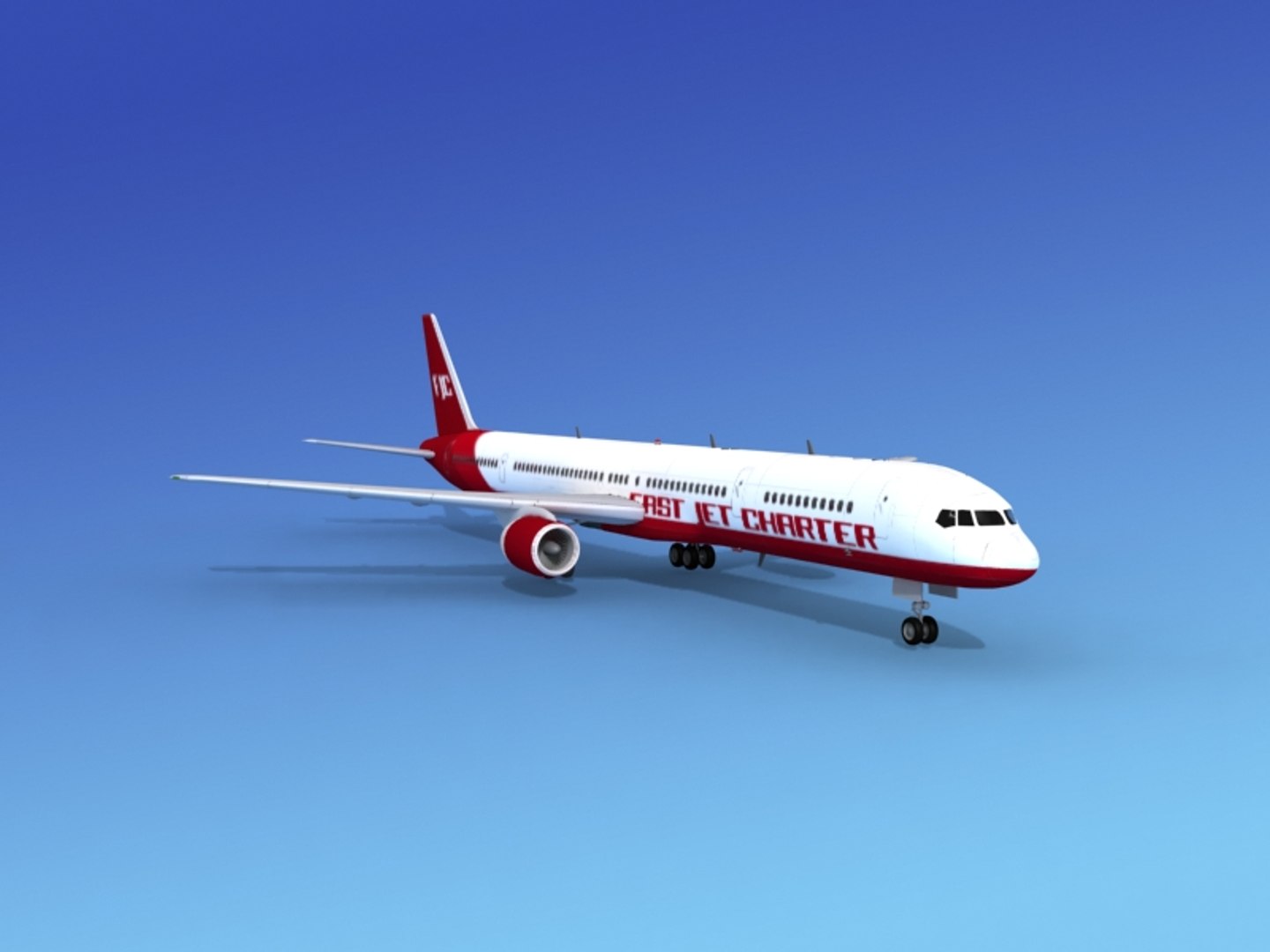 3d airline boeing 757 757-300 model