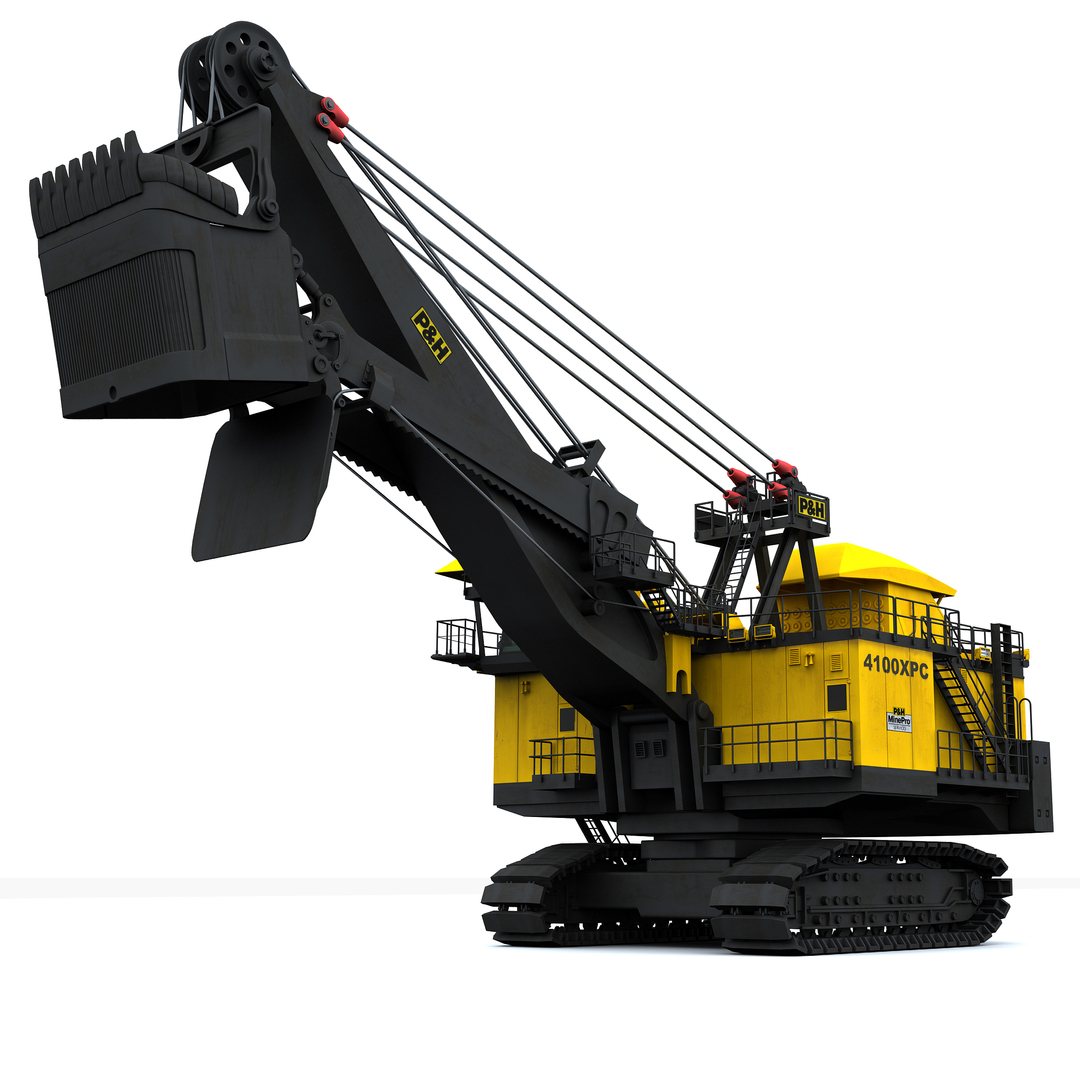 modelo 3d P&H 4100xpc pala minera - TurboSquid 622411