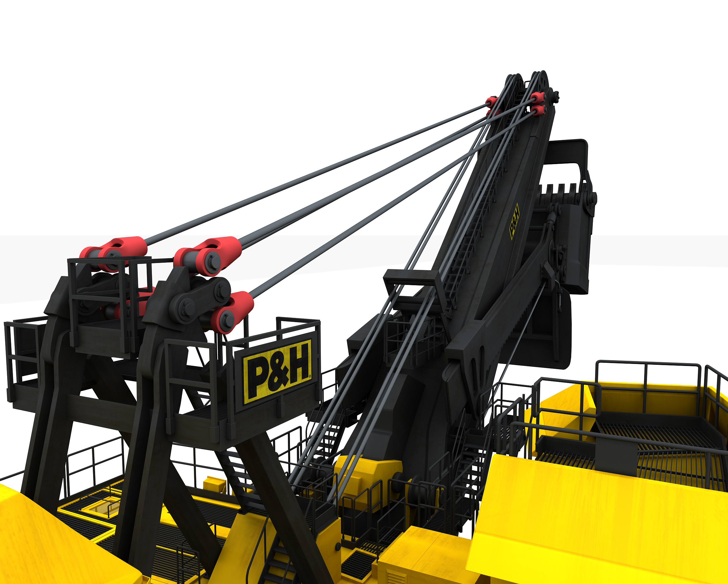 modelo 3d P&H 4100xpc pala minera - TurboSquid 622411