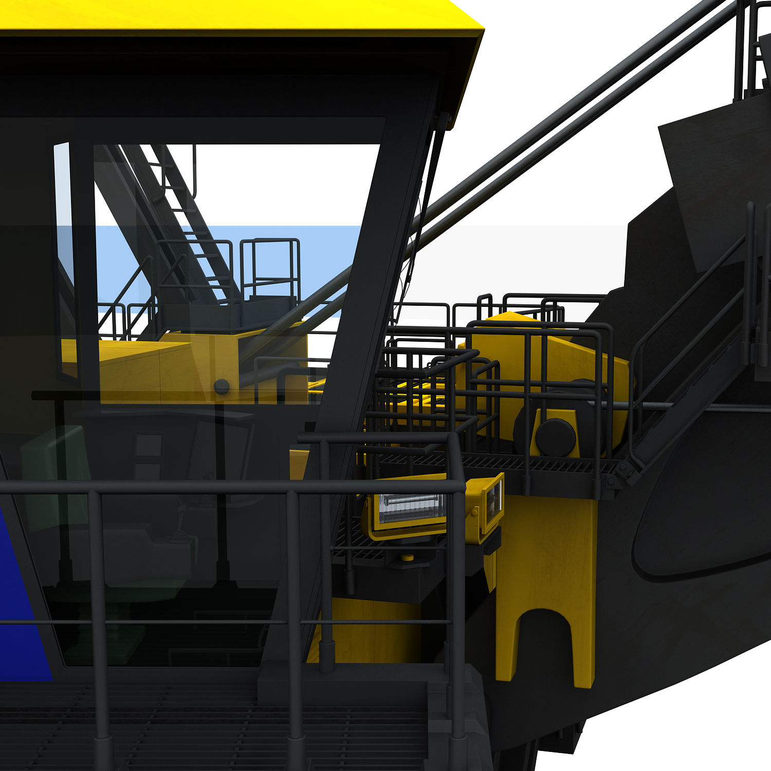 modelo 3d P&H 4100xpc pala minera - TurboSquid 622411