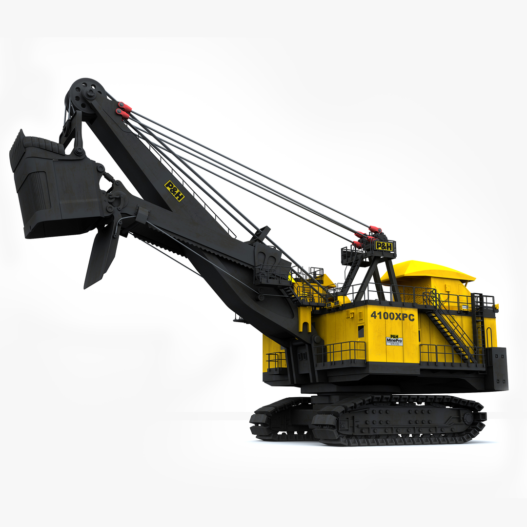 modelo 3d P&H 4100xpc pala minera - TurboSquid 622411