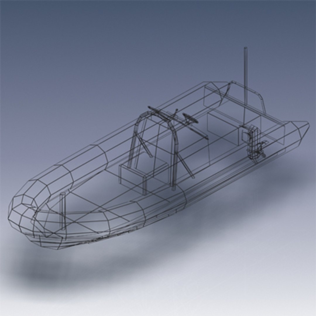 Rigid Hull Inflatable Boat 3d Model