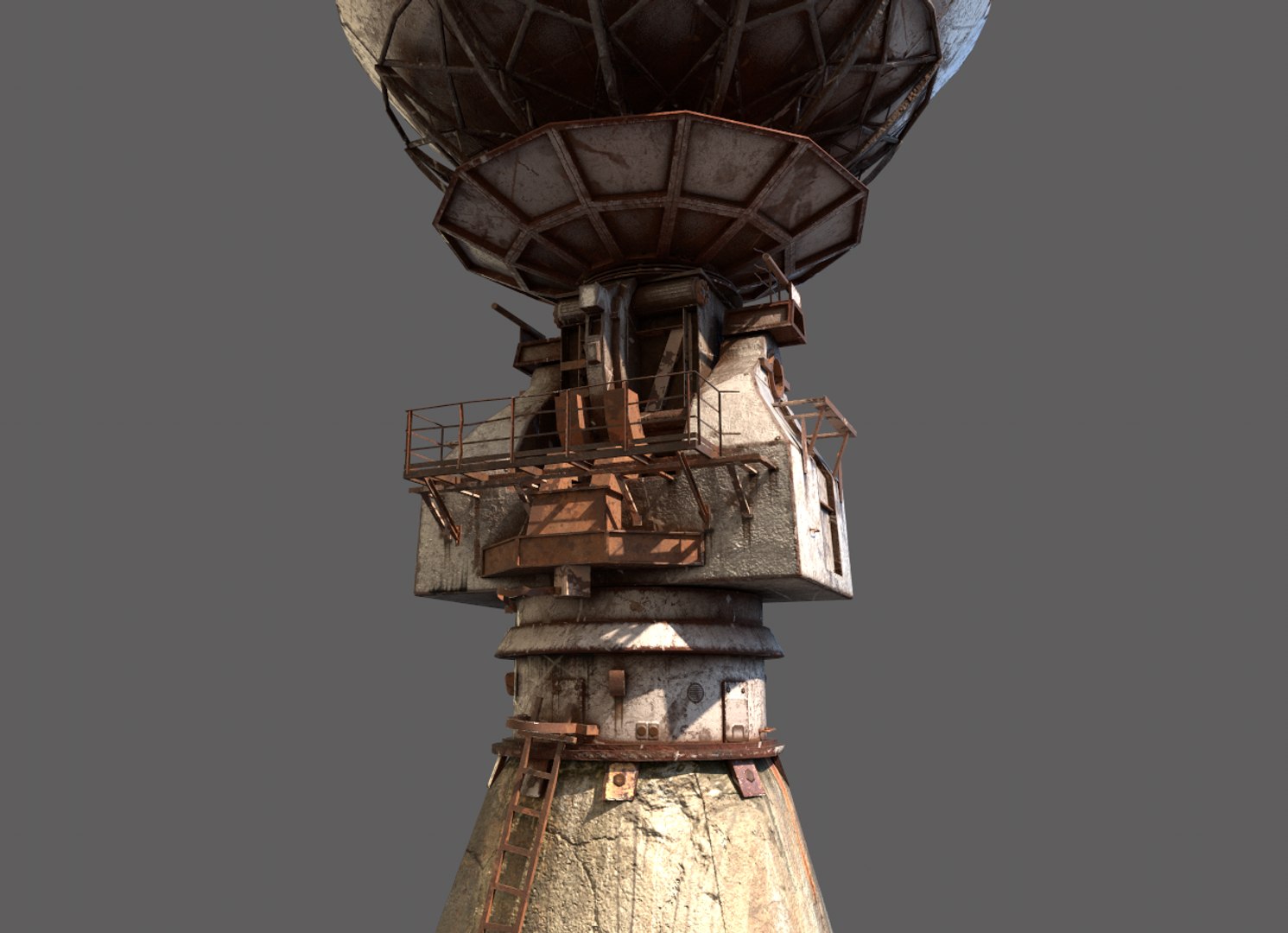 Old Radar Satellite Dish 3D Model - TurboSquid 1781493