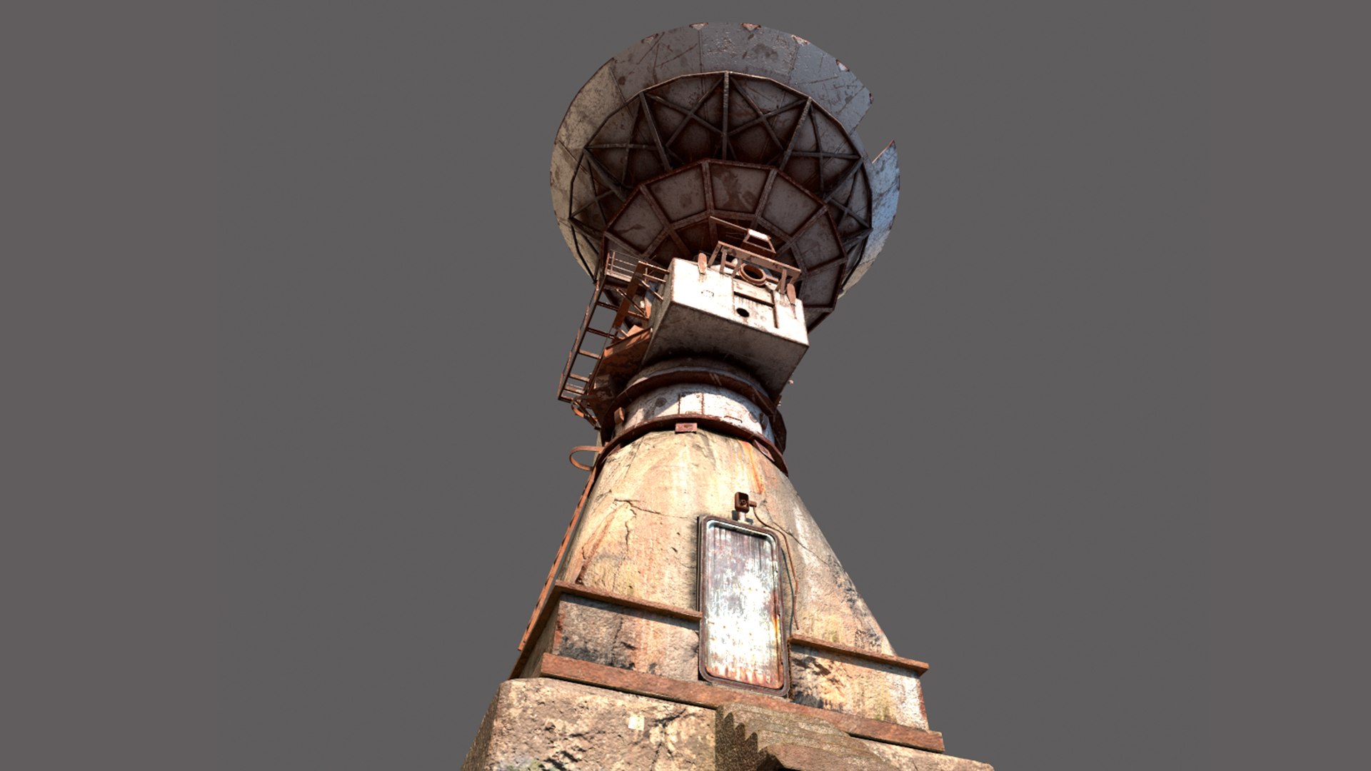 Old Radar Satellite Dish 3D Model - TurboSquid 1781493