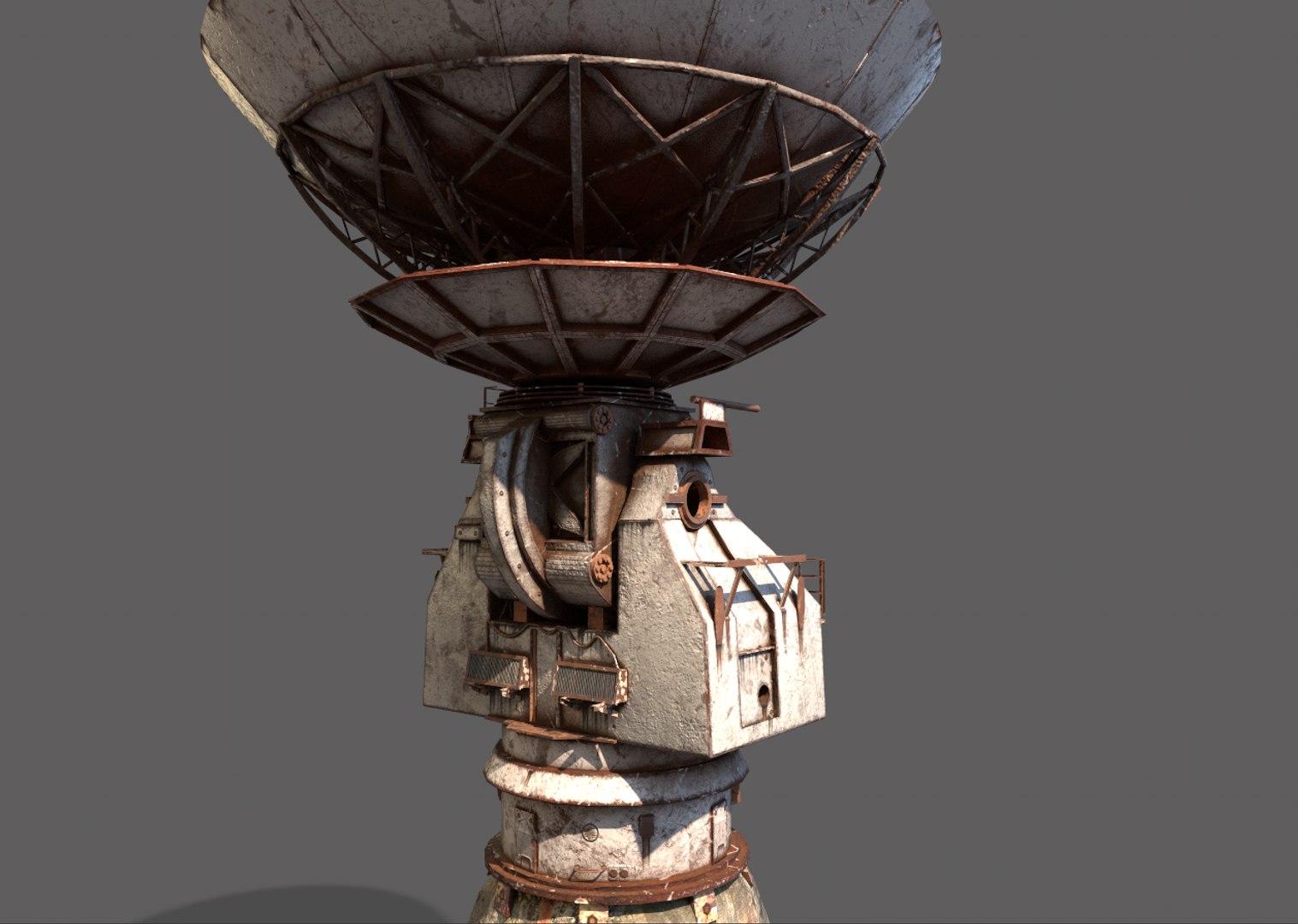 Old Radar Satellite Dish 3D Model - TurboSquid 1781493