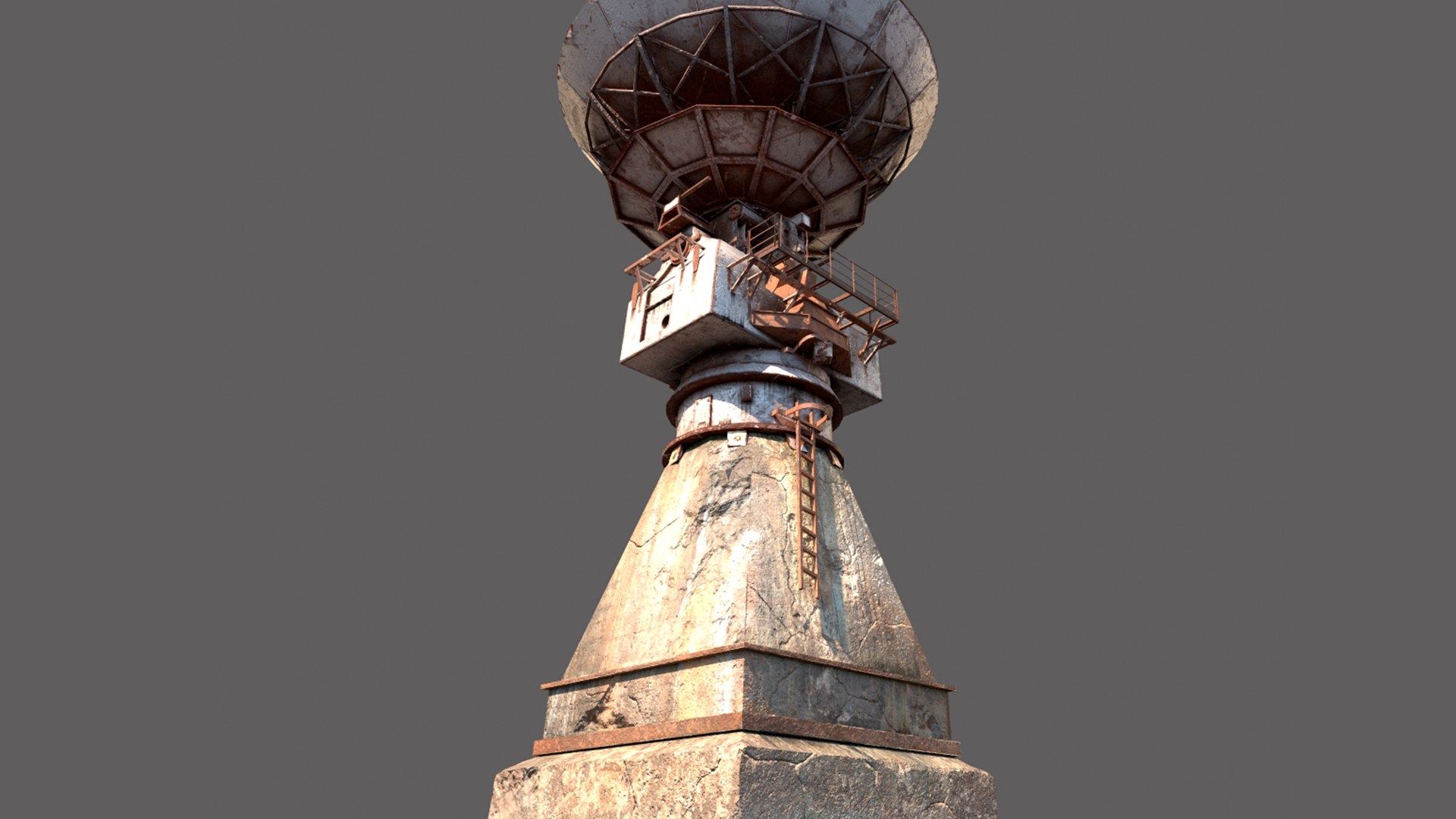 Old Radar Satellite Dish 3D Model - TurboSquid 1781493