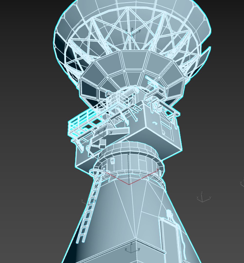 Old Radar Satellite Dish 3D Model - TurboSquid 1781493