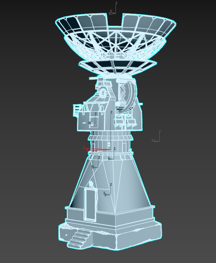 Old Radar Satellite Dish 3D Model - TurboSquid 1781493