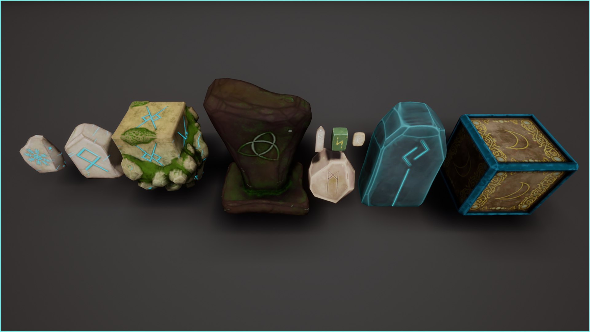 3D Runestone Pack Model - TurboSquid 1939067