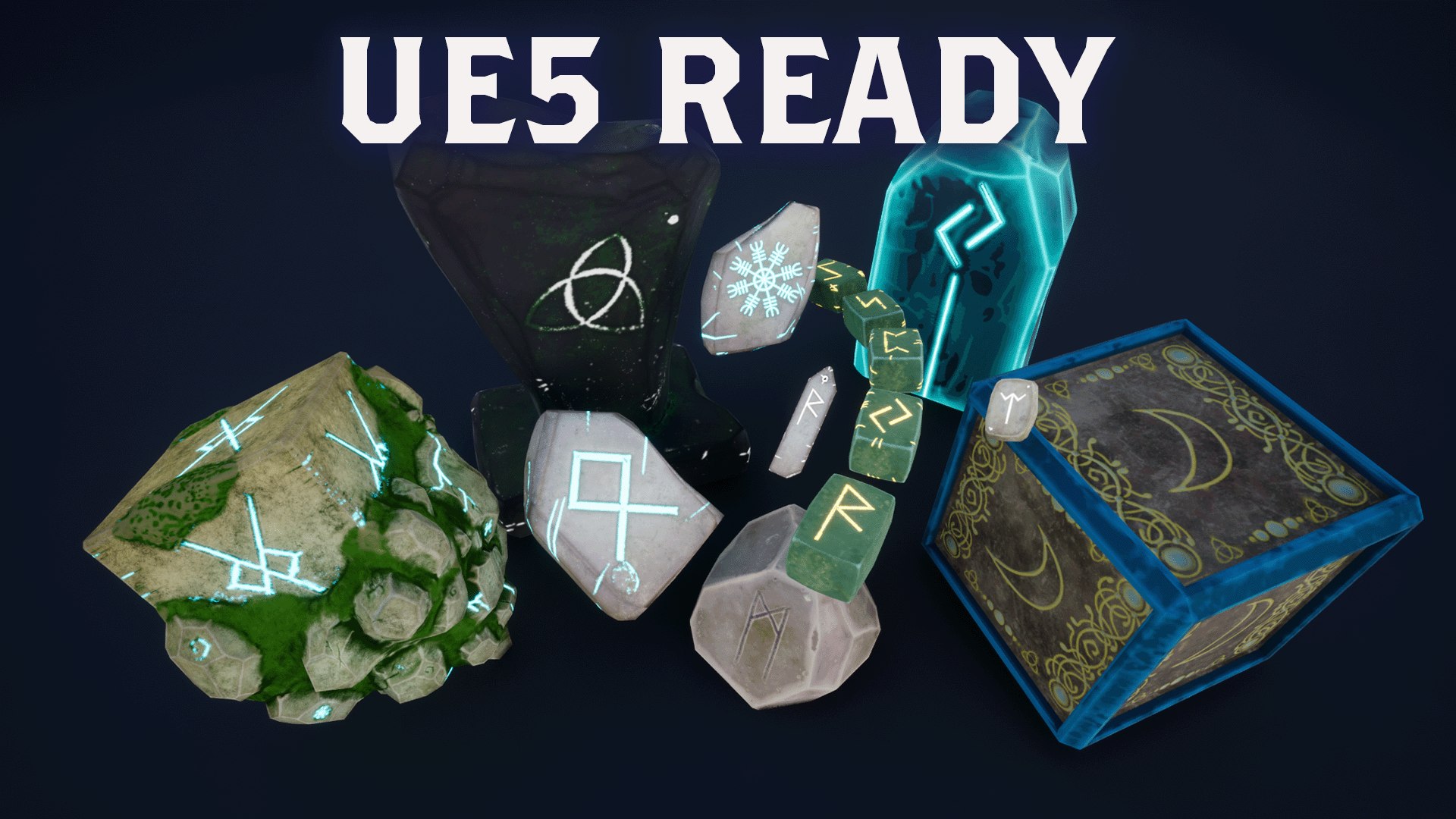 3D Runestone Pack Model - TurboSquid 1939067