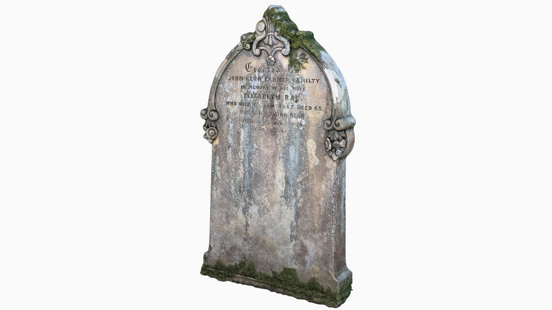 Ancient Mossy Old Gravestone Tombstone Realistic 3D Model 3D Model - TurboSquid 2179856