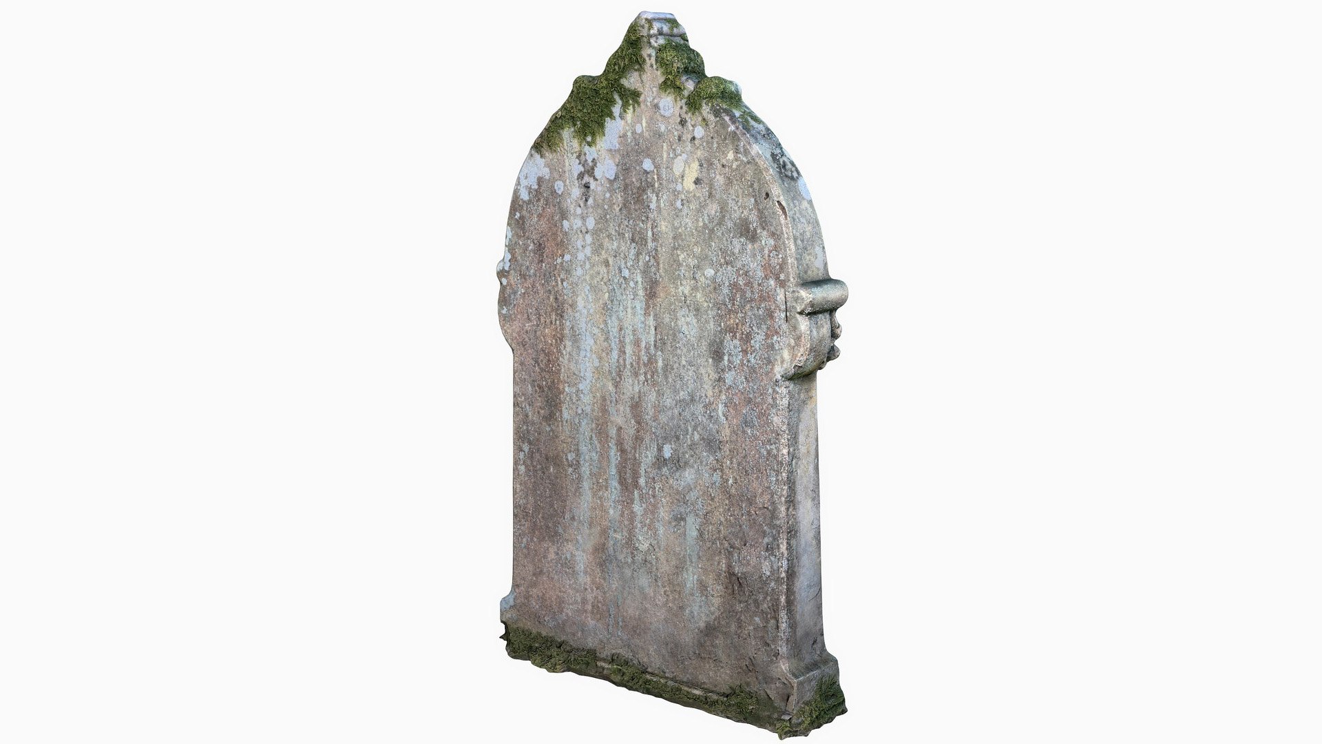 Ancient Mossy Old Gravestone Tombstone Realistic 3D Model 3D Model ...