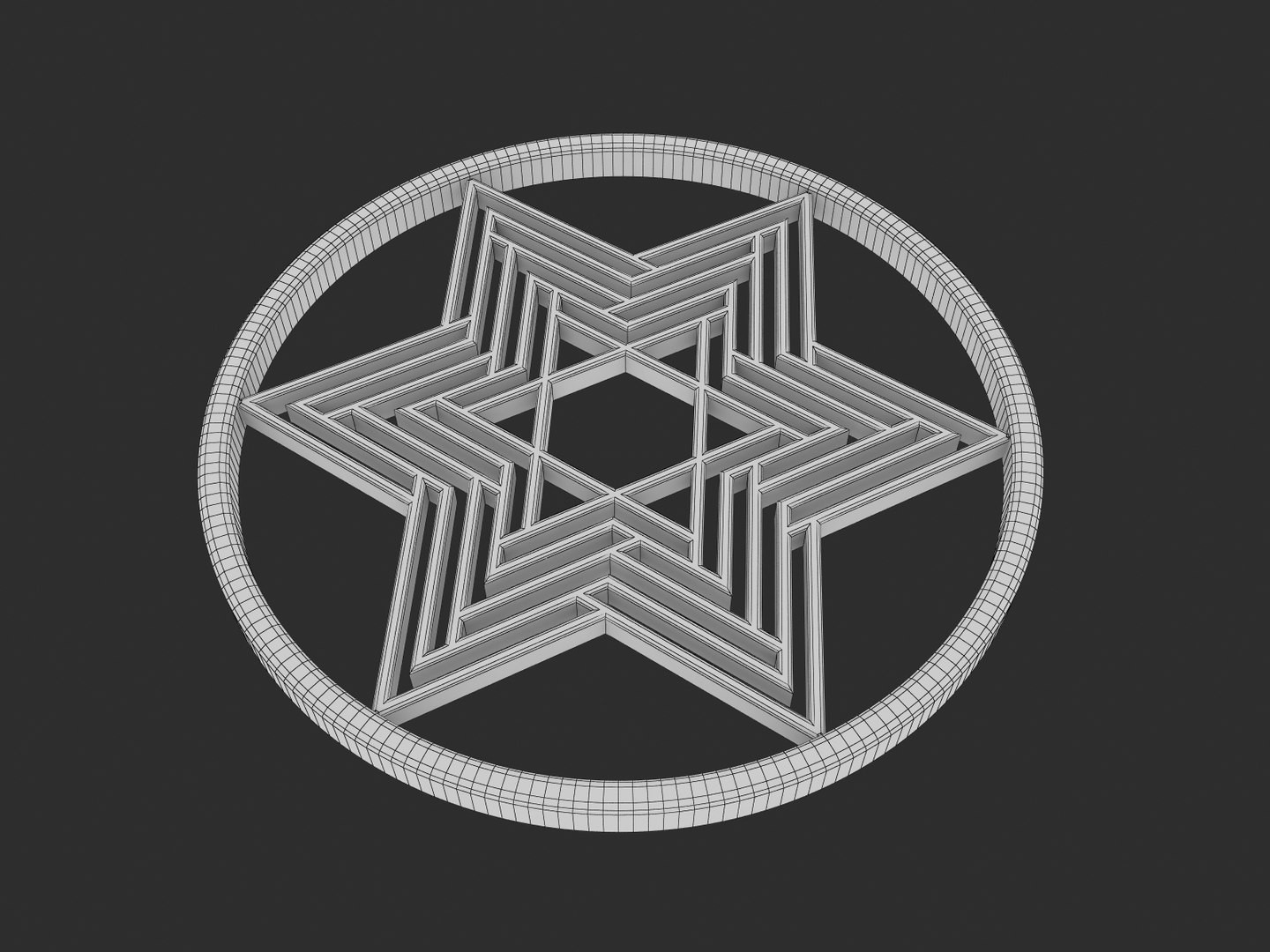 Star David Circle 3D Model - TurboSquid 1416864