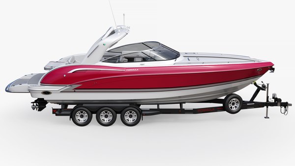 Formula 350FX Luxus-Sportboot und Trailer 3D-Modell - TurboSquid 2514222