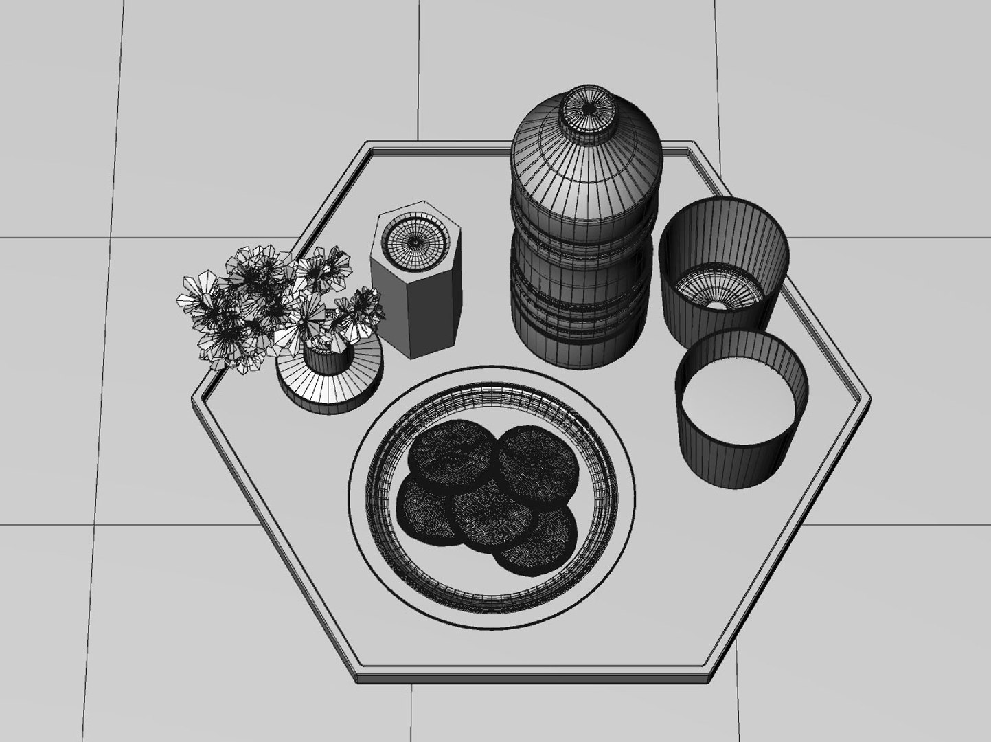 decorative tray 3d c4d