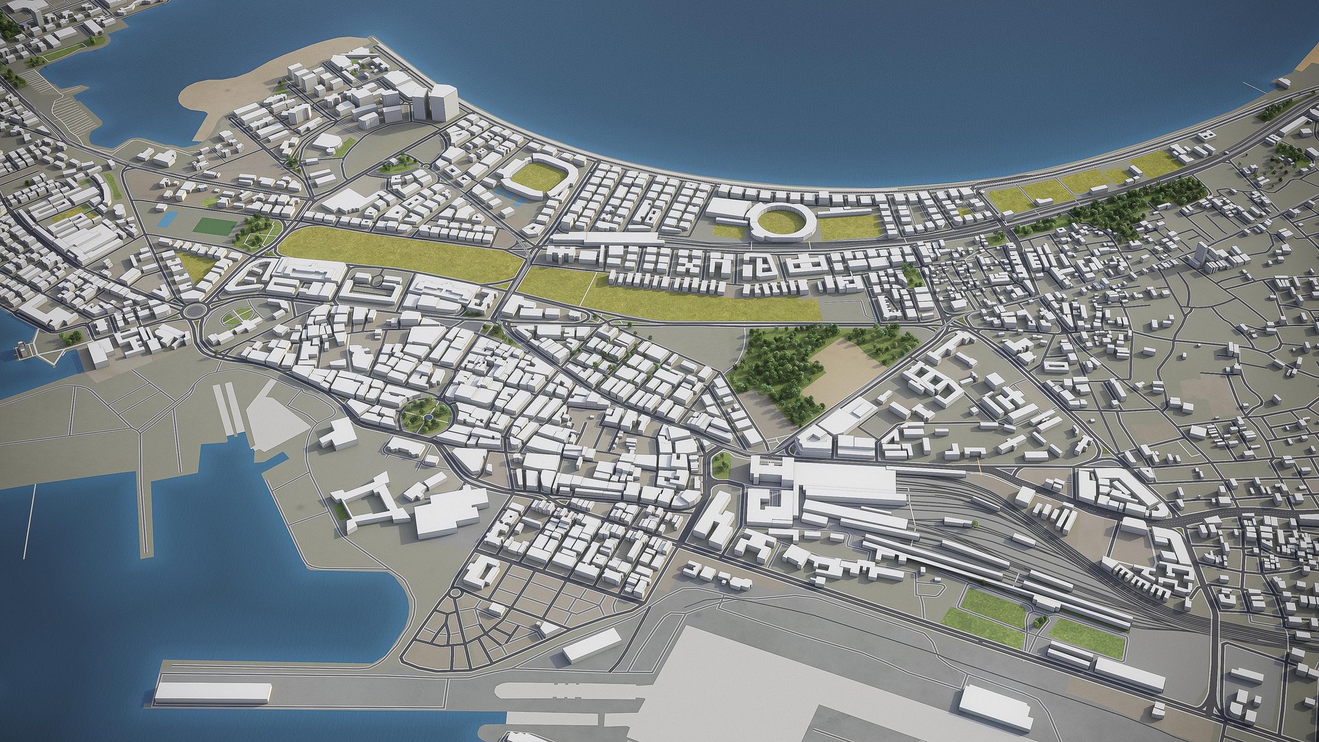 3D City Mumbai Surrounding - - TurboSquid 1406854