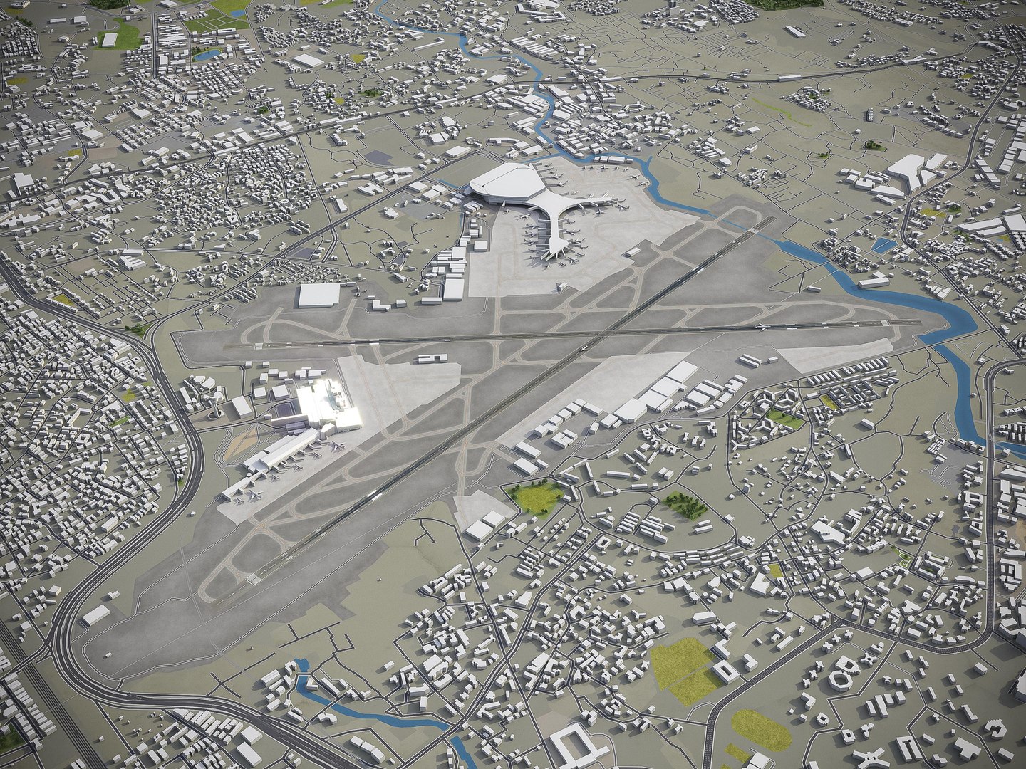 3D City Mumbai Surrounding - - TurboSquid 1406854