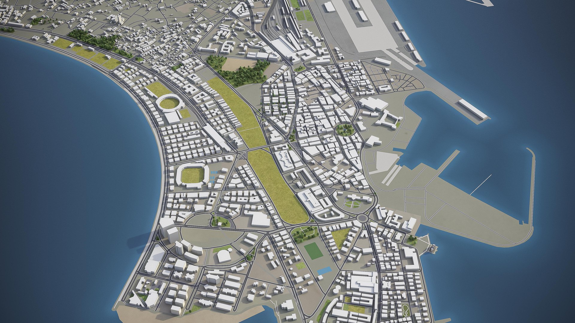 3D City Mumbai Surrounding - - TurboSquid 1406854