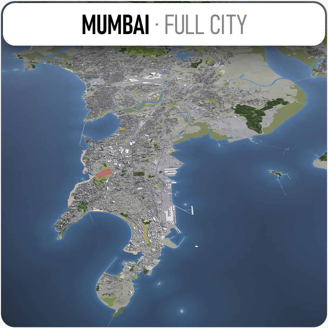 3D City Mumbai Surrounding - - TurboSquid 1406854
