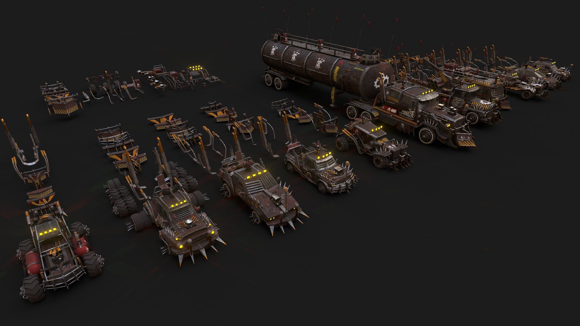 Mega Battle Car Package 3D - TurboSquid 1597749