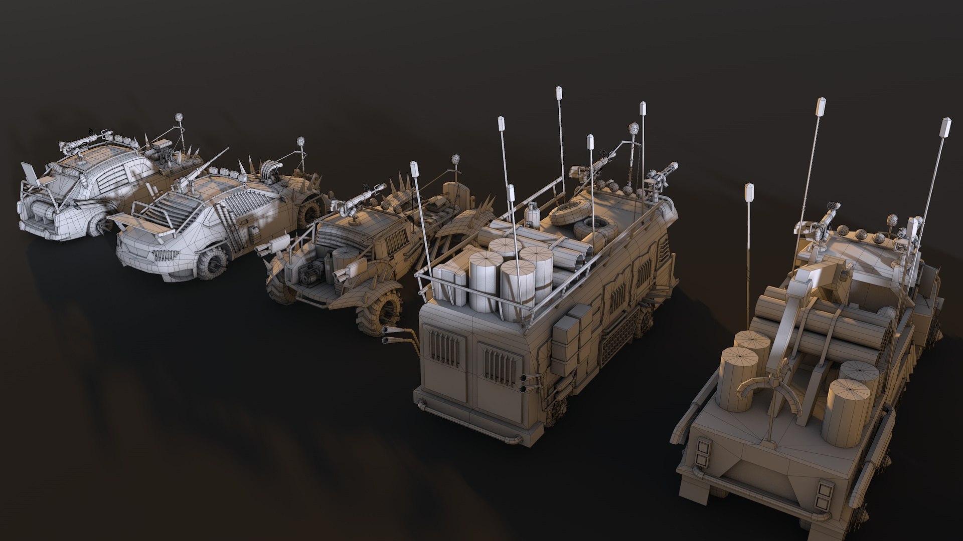 Mega Battle Car Package 3D - TurboSquid 1597749