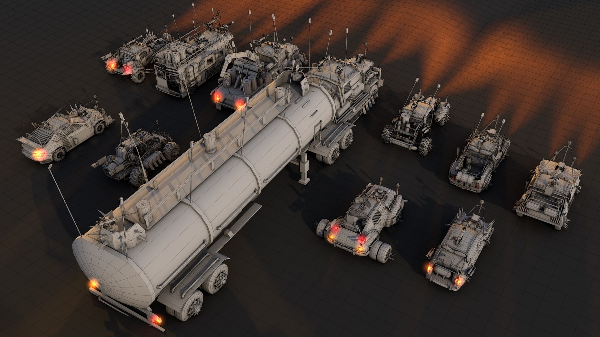 Mega Battle Car Package 3D - TurboSquid 1597749