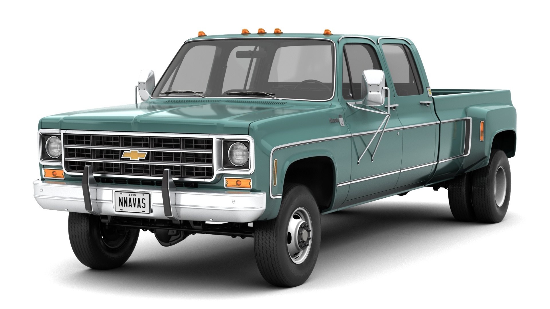 3D CHEVROLET SILVERADO K30 CREW CAB 1978 Model - TurboSquid 2154375