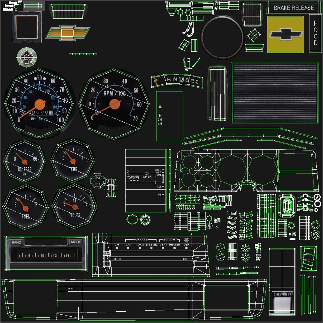 3D CHEVROLET SILVERADO K30 CREW CAB 1978 model - TurboSquid 2154375