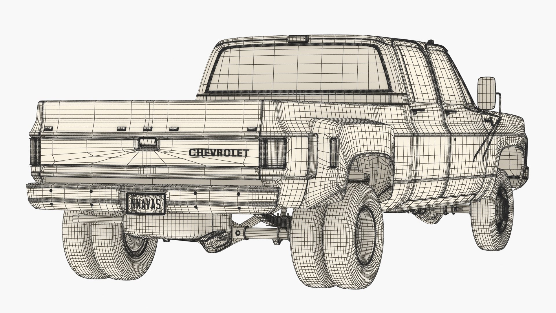 3D CHEVROLET SILVERADO K30 CREW CAB 1978 model - TurboSquid 2154375