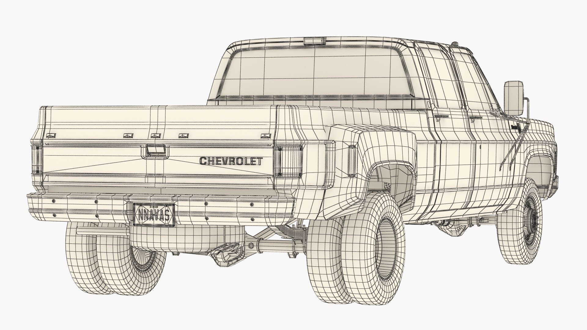 3D CHEVROLET SILVERADO K30 CREW CAB 1978 model - TurboSquid 2154375