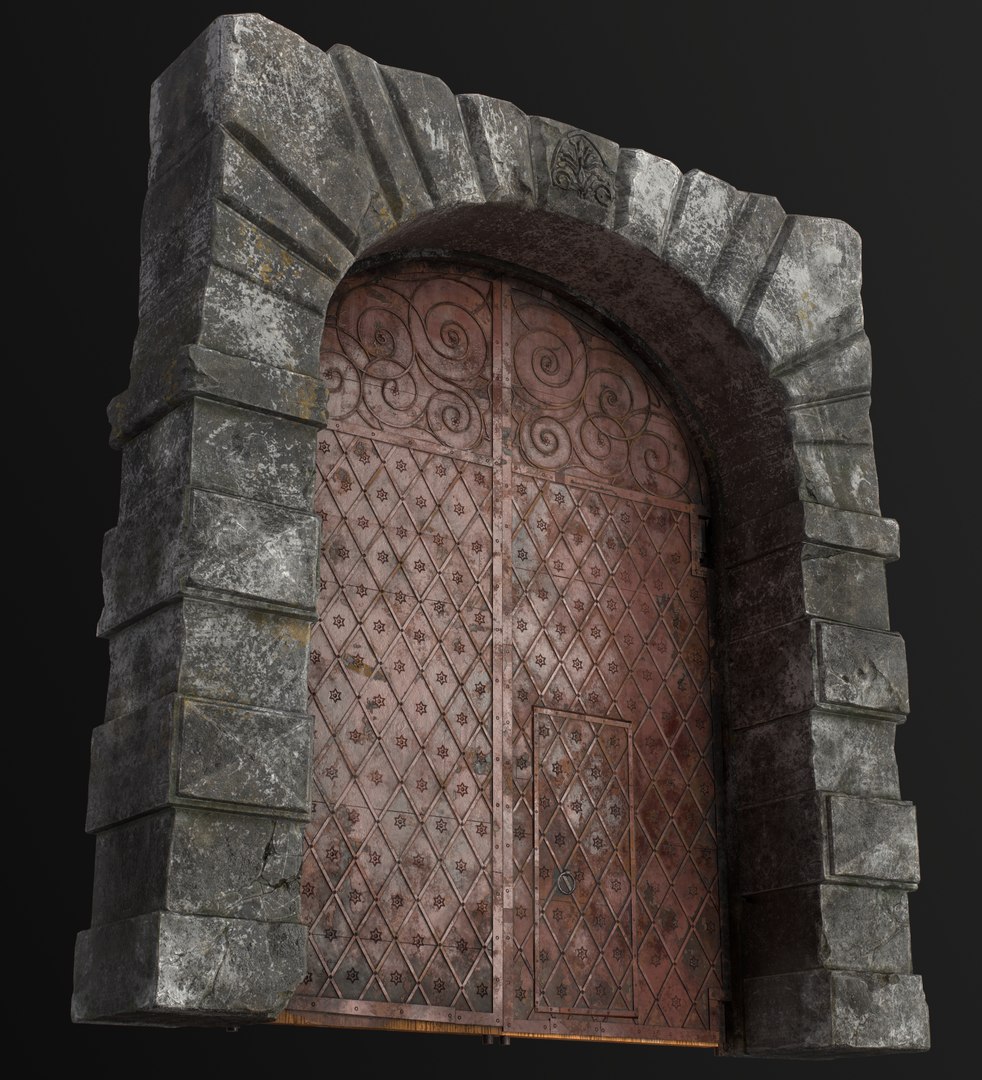 3D old gate medieval model - TurboSquid 1595269