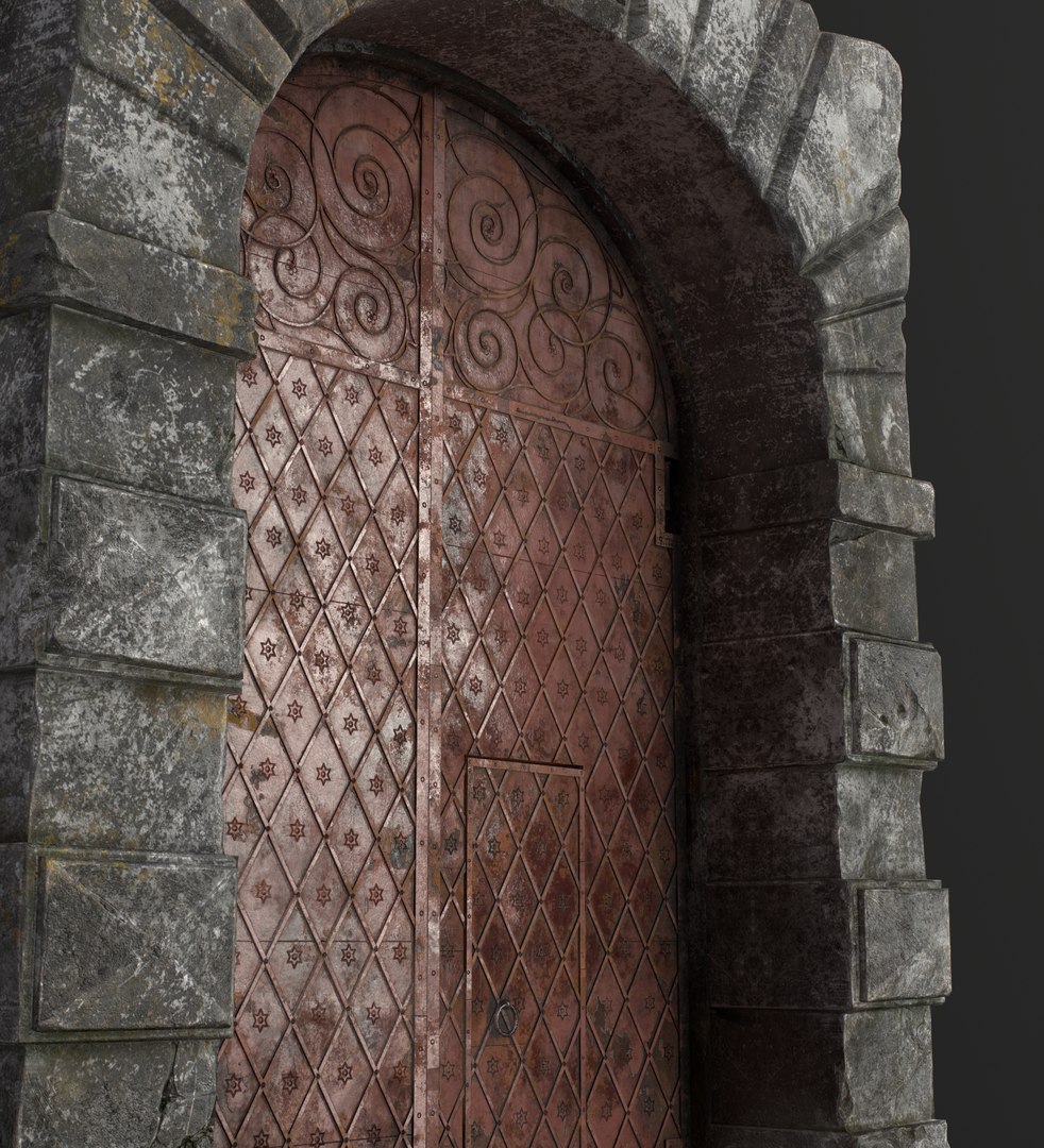 3D old gate medieval model - TurboSquid 1595269
