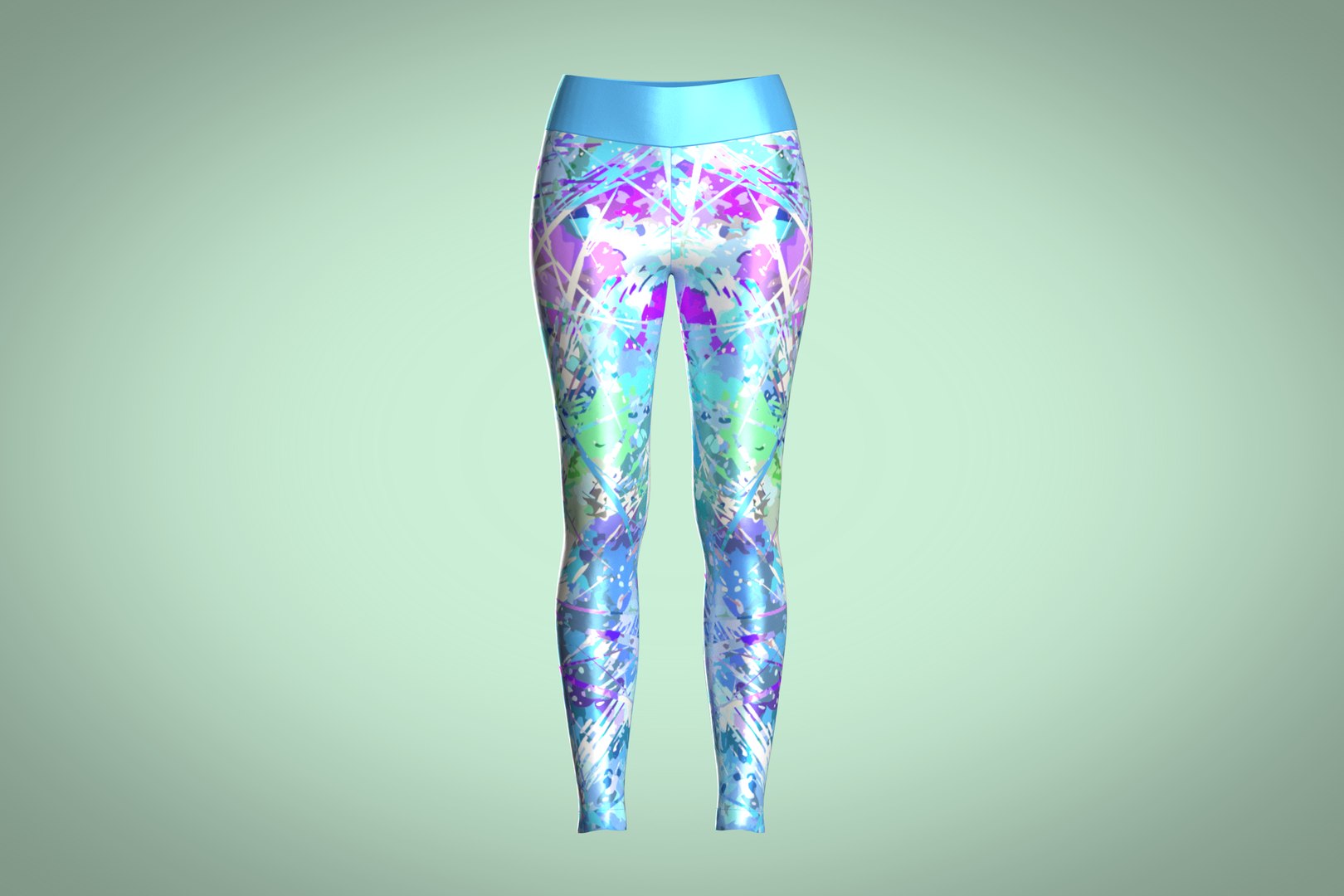 3D Girls Sports Leggings-Sporty Print - TurboSquid 2107397