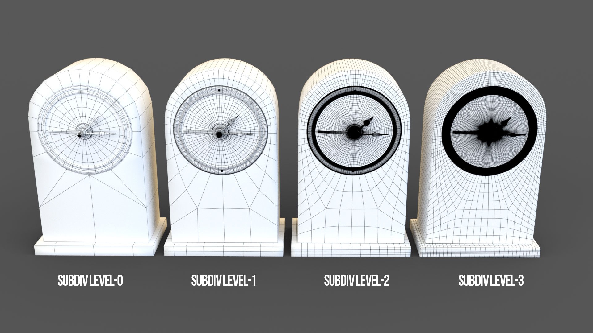 3D Table clock - TurboSquid 2171780