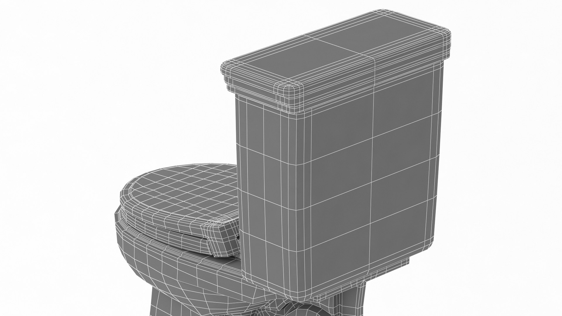 3D toilet piece two-piece model - TurboSquid 1575338