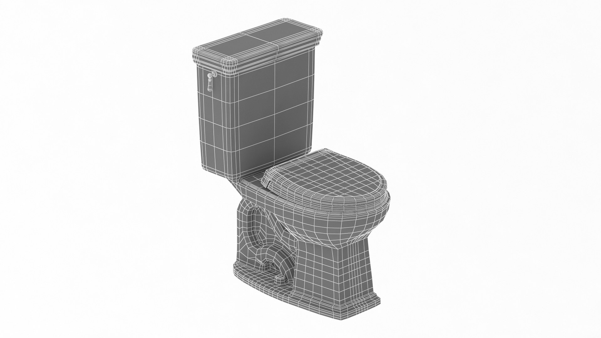 3D toilet piece two-piece model - TurboSquid 1575338