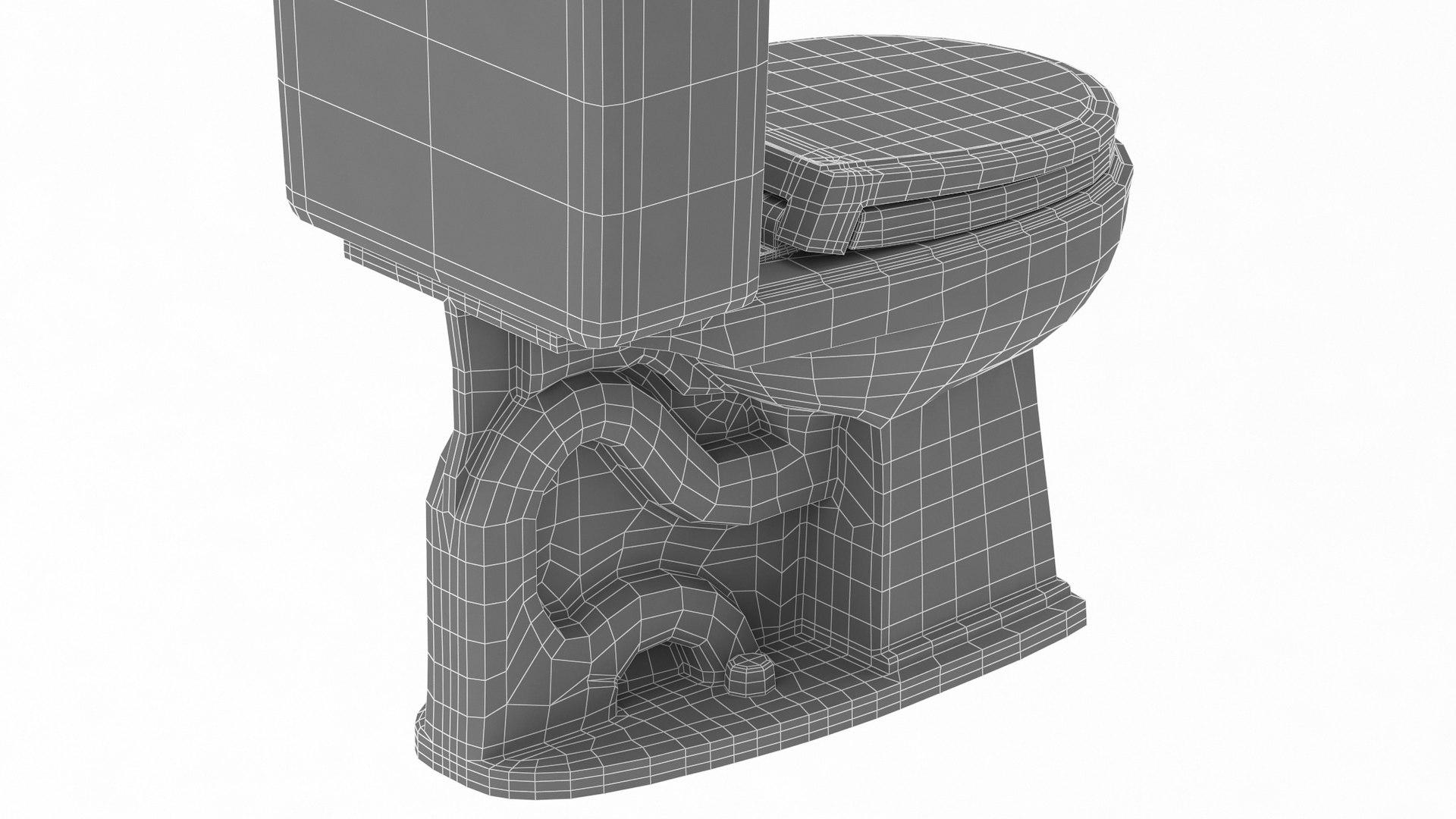 3D toilet piece two-piece model - TurboSquid 1575338