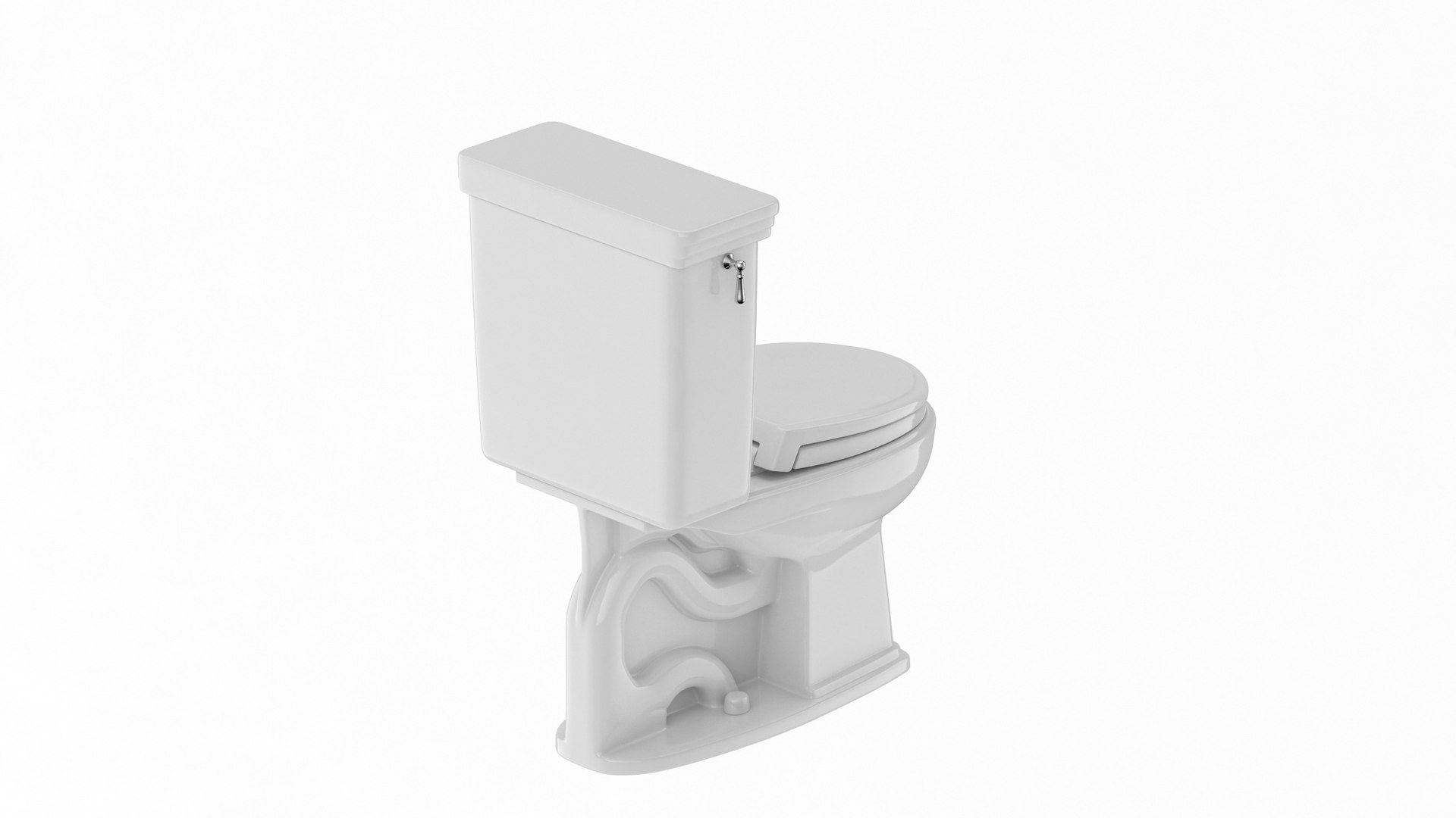 3D toilet piece two-piece model - TurboSquid 1575338