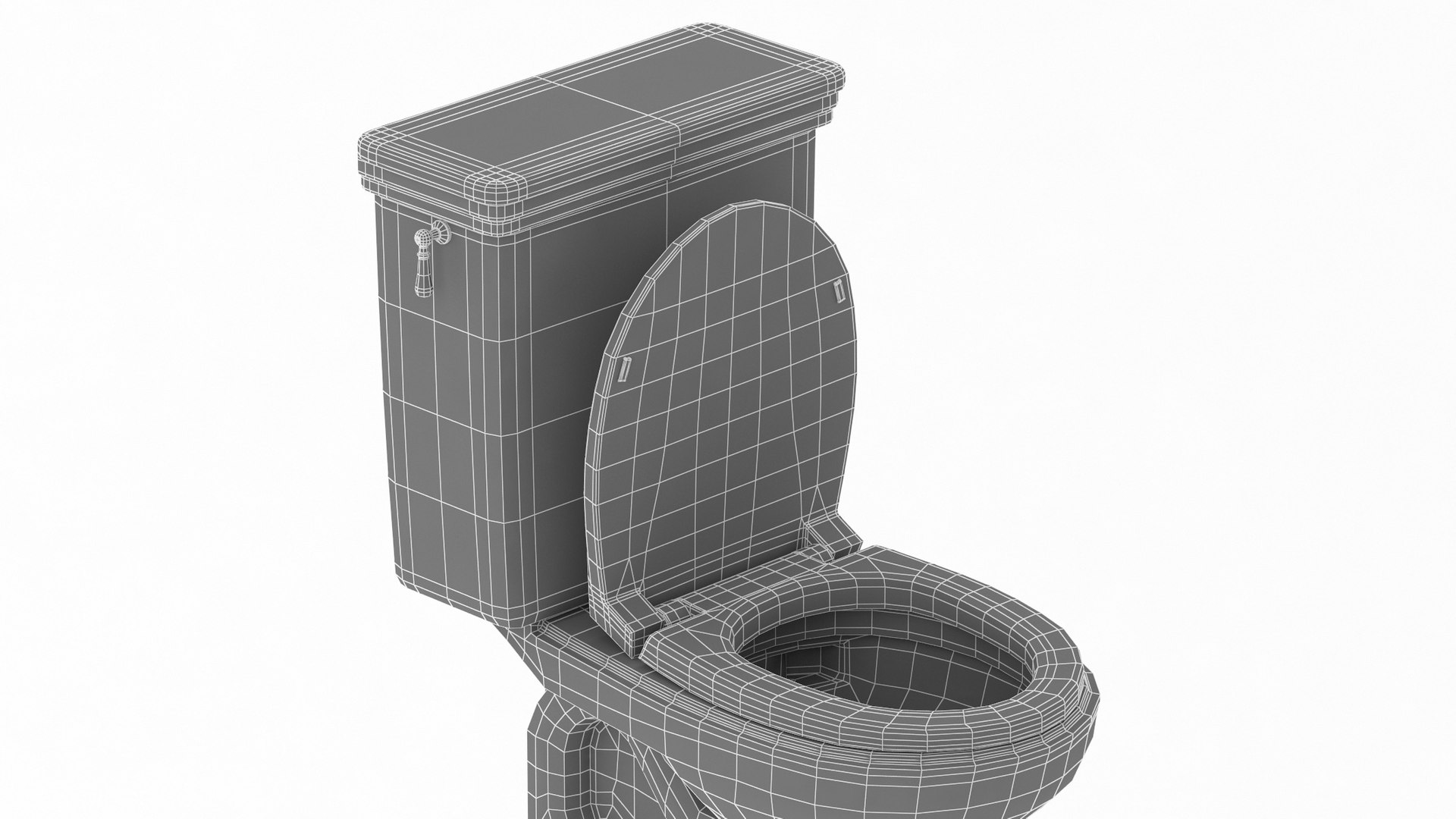 3D toilet piece two-piece model - TurboSquid 1575338