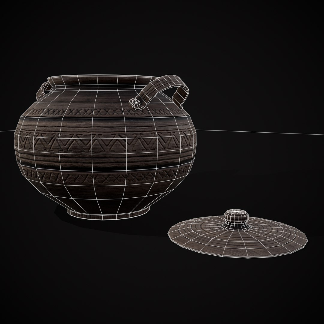 3D model Engraved Clay Pot - TurboSquid 2118162