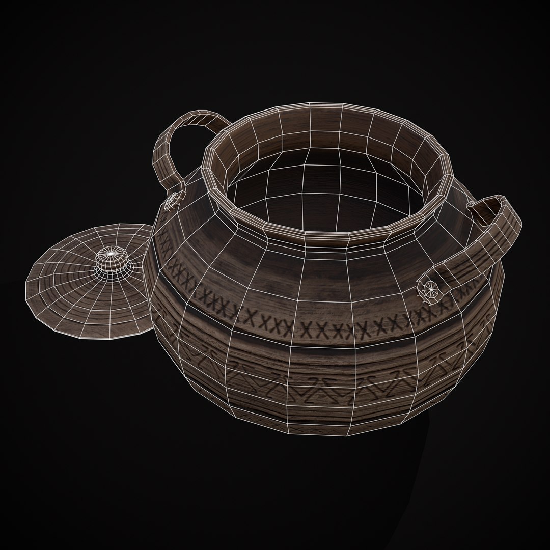 3D model Engraved Clay Pot - TurboSquid 2118162
