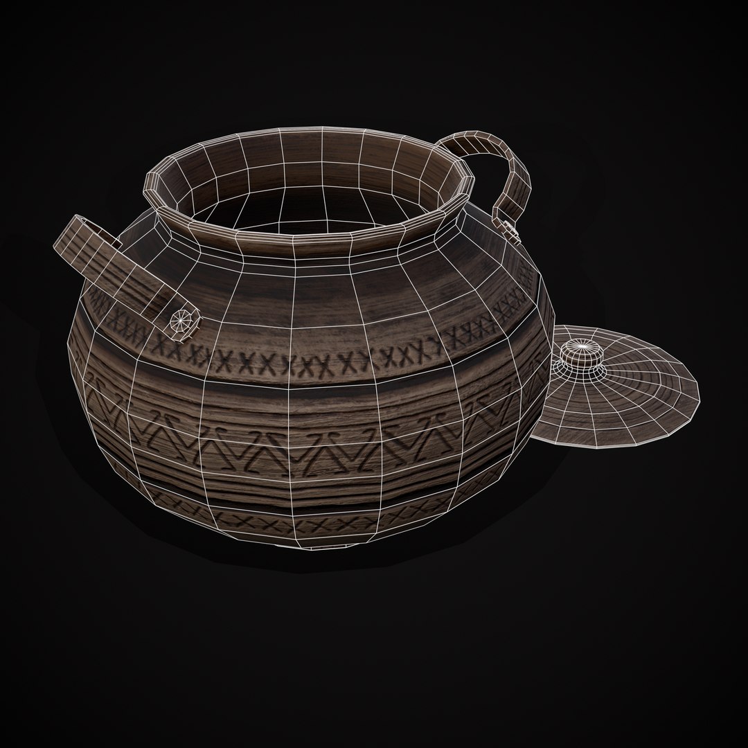 3D model Engraved Clay Pot - TurboSquid 2118162