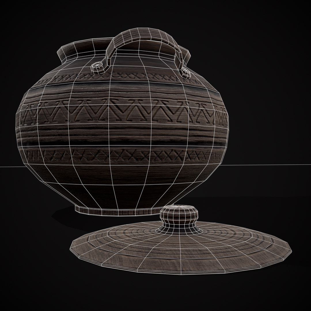 3D model Engraved Clay Pot - TurboSquid 2118162