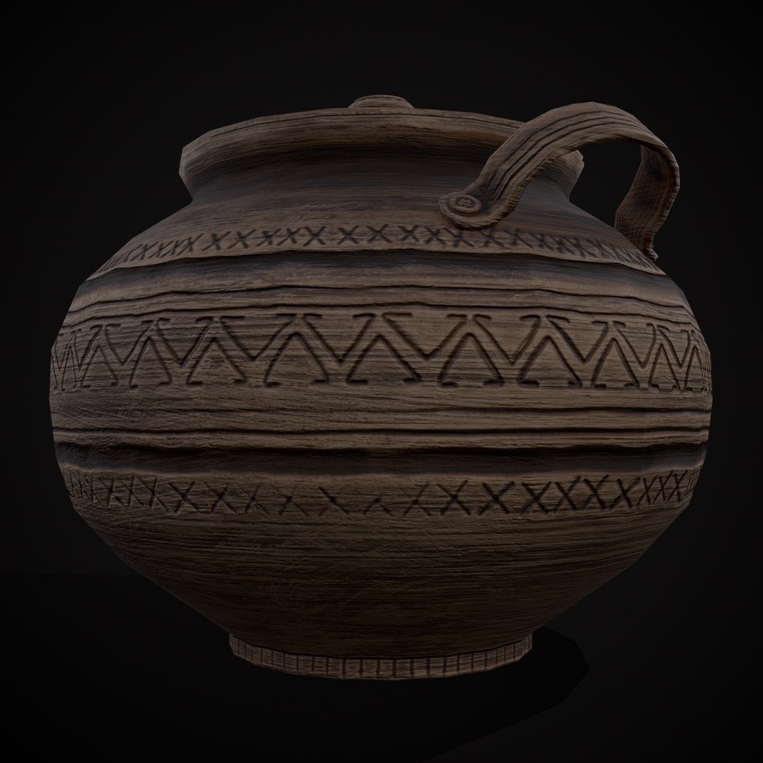 3D model Engraved Clay Pot - TurboSquid 2118162