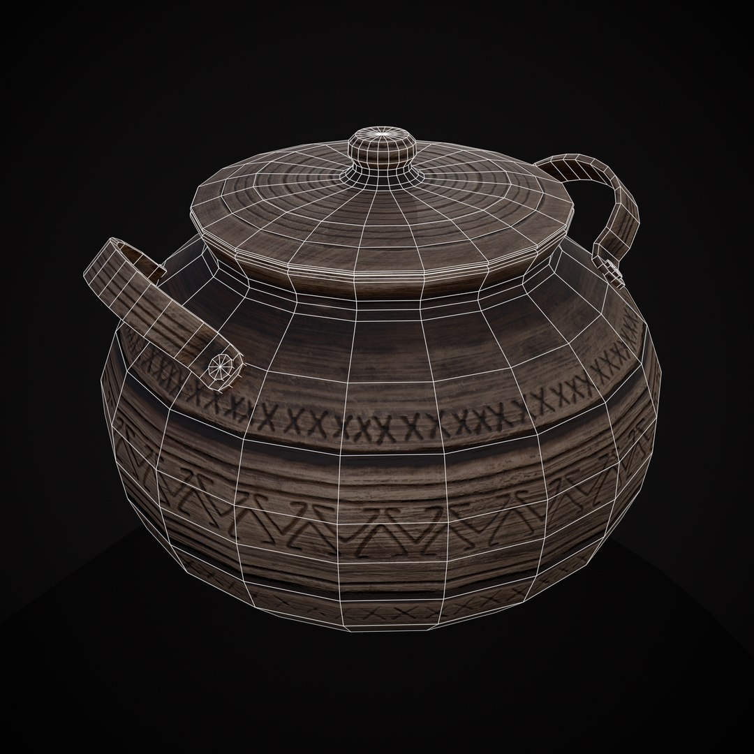 3D model Engraved Clay Pot - TurboSquid 2118162