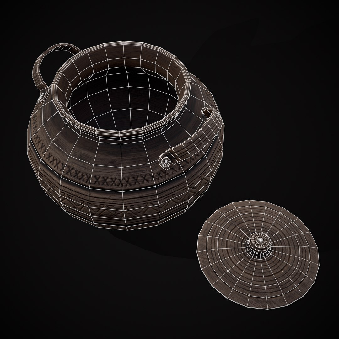 3D model Engraved Clay Pot - TurboSquid 2118162