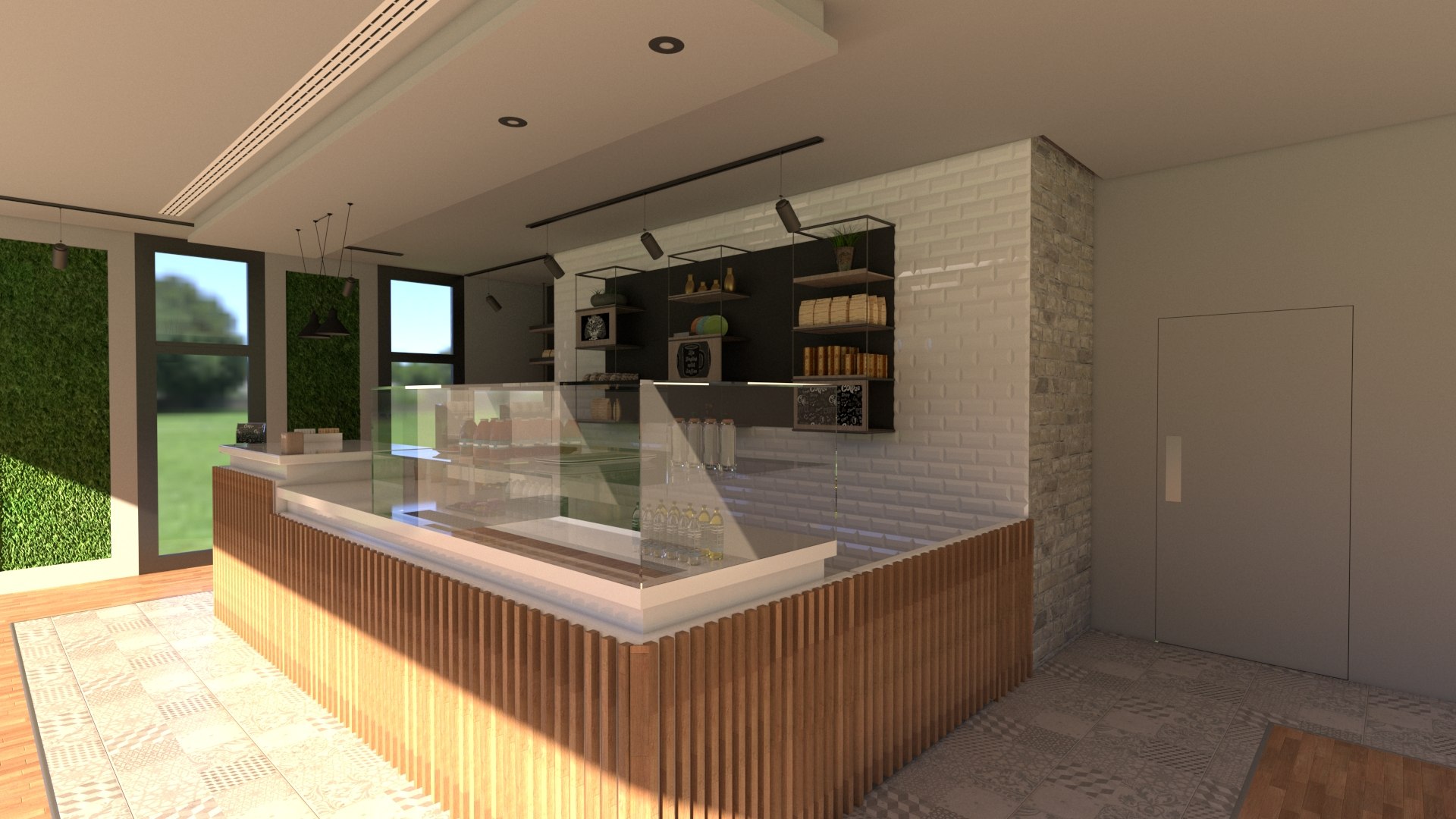 Scene Modern Coffee Shop Model - TurboSquid 1386326