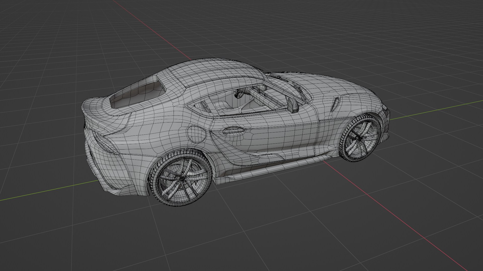TOYOTA SUPRA 2022 BLUE 3D Model - TurboSquid 2319842