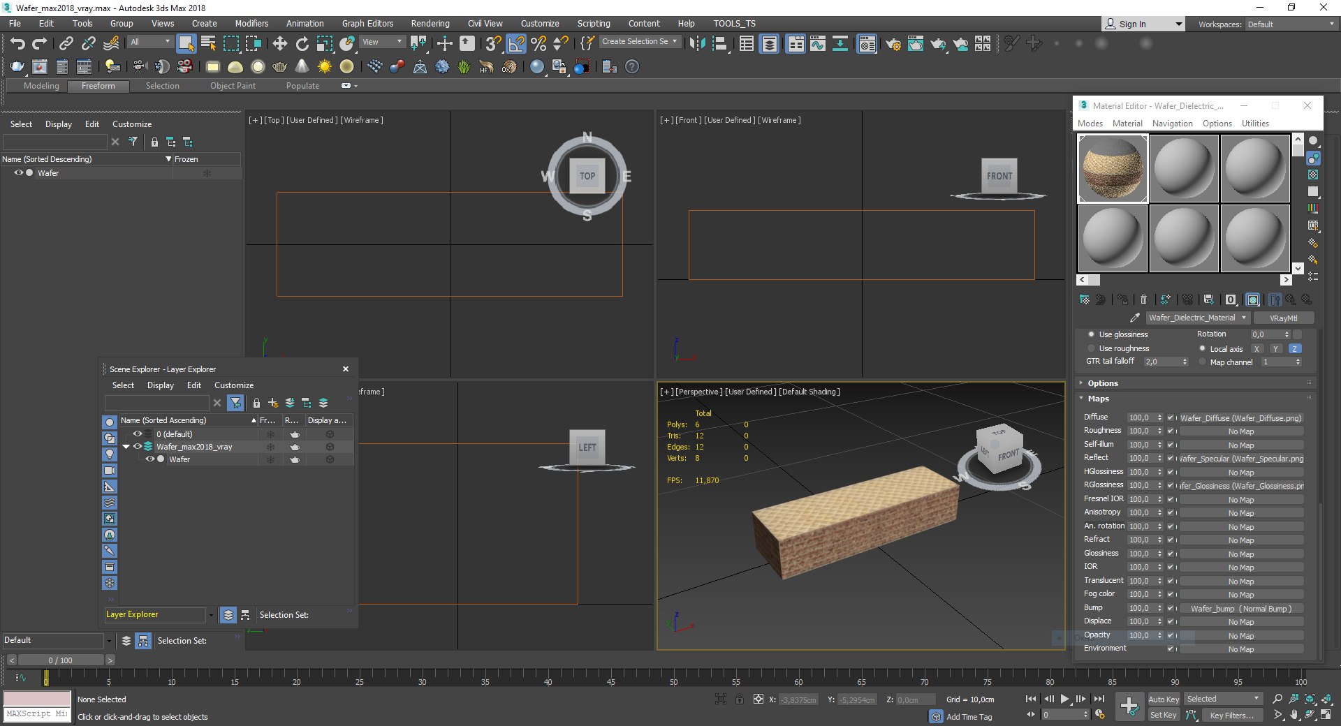 Wafer 3D Model - TurboSquid 1964317