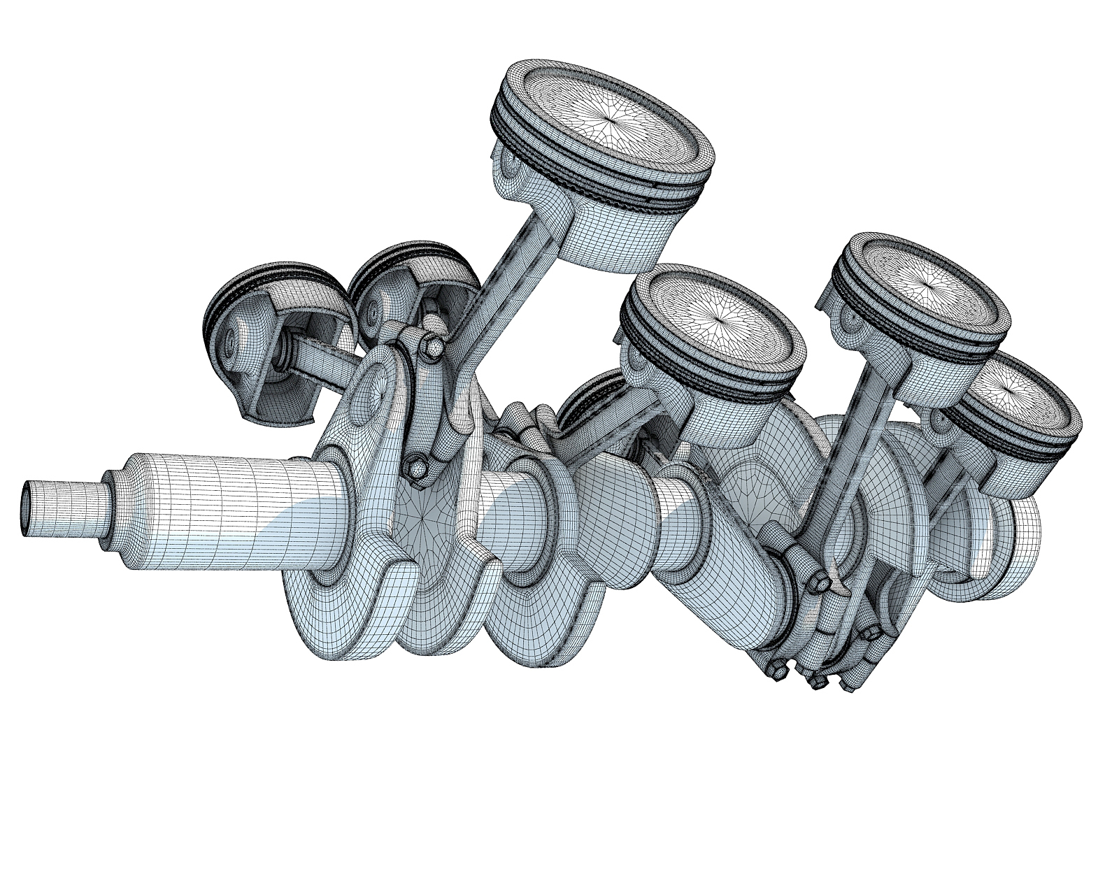 V8 engine cylinders 3D model - TurboSquid 1398040